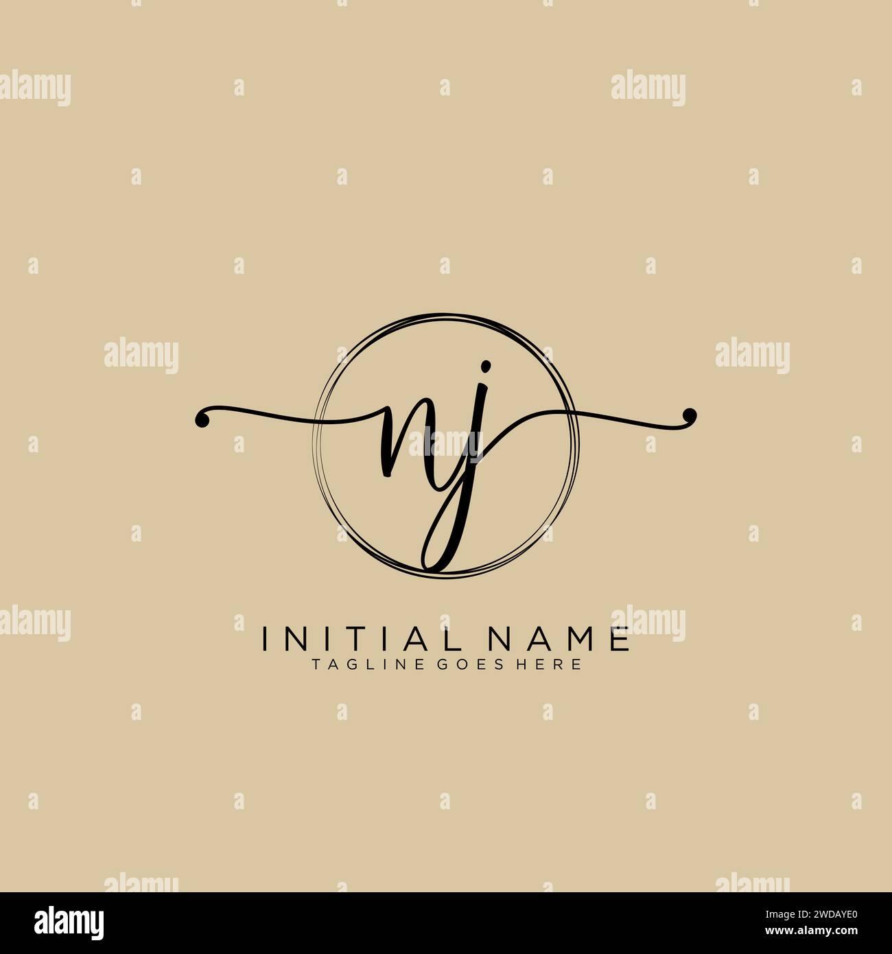 Initial nj logo Stock Vector Images - Alamy