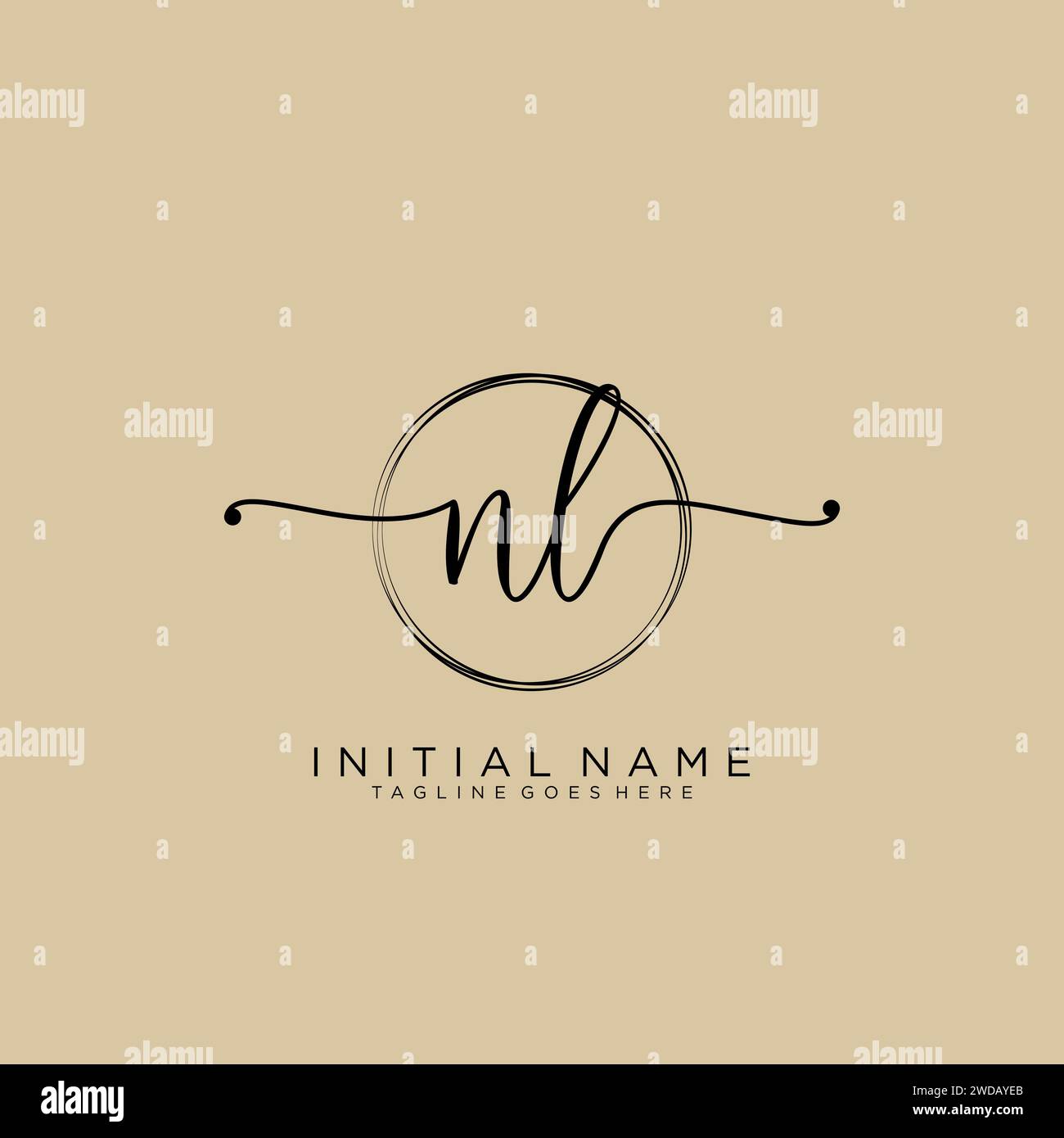 Initial nl Stock Vector Images - Alamy
