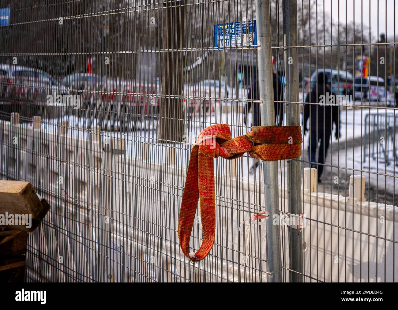 Transport Belt On The Construction Fence, Berlin, Germany Stock Photo ...