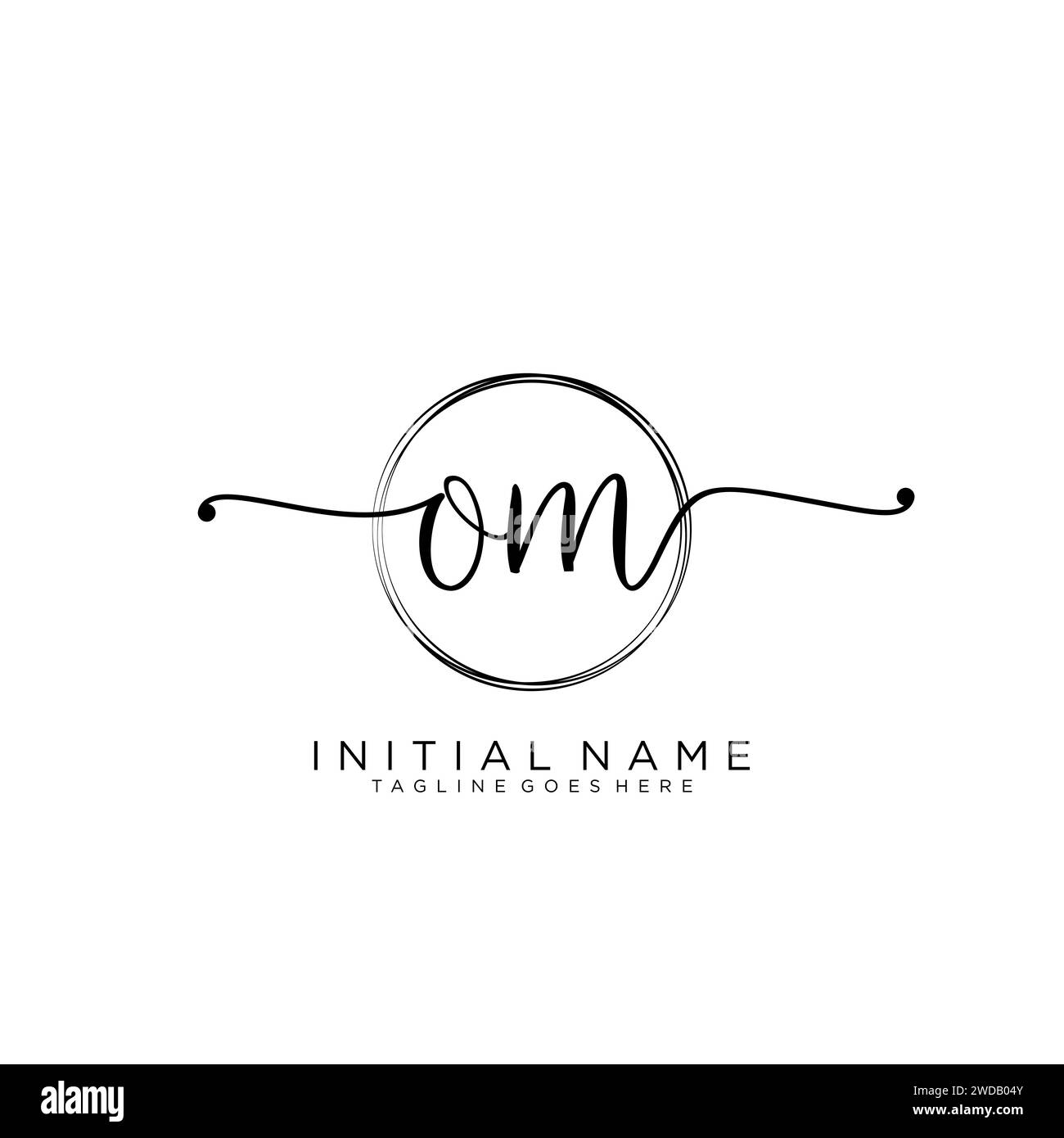 Om initial Stock Vector Images - Alamy