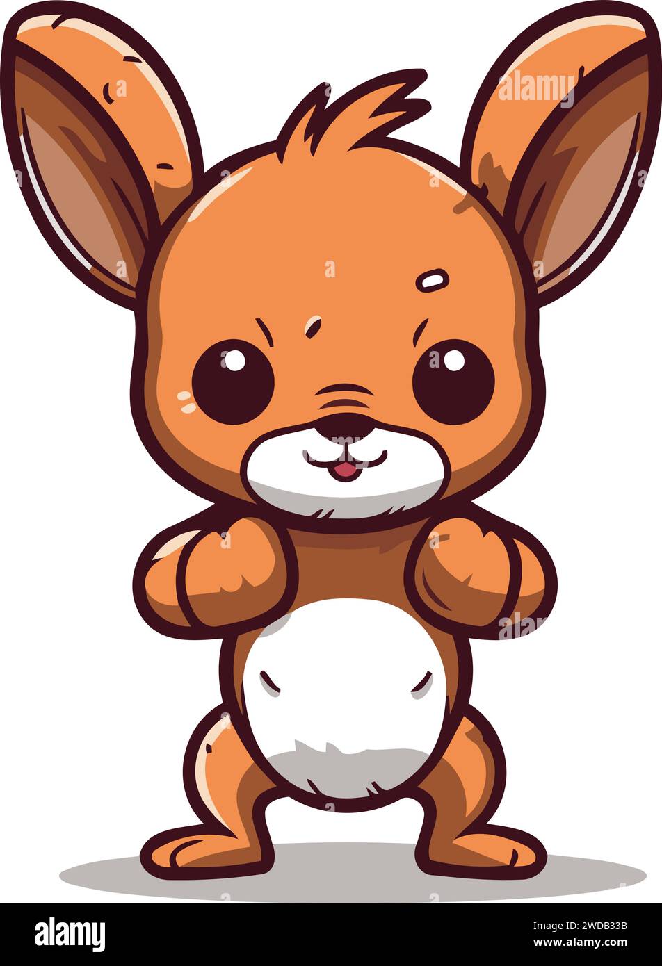 Cartoon illustration cute bunny big Stock Vector Images - Alamy