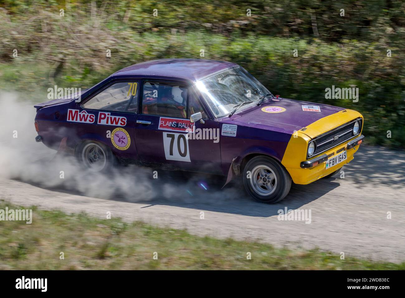 The Mws Piws (Purple Moose) sponsored Mkii Escort seen racing through ...