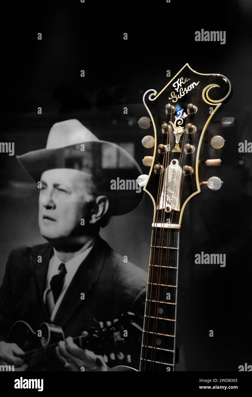 A mandolin which once belonged to bluegrass music pioneer Bill Monroe ...