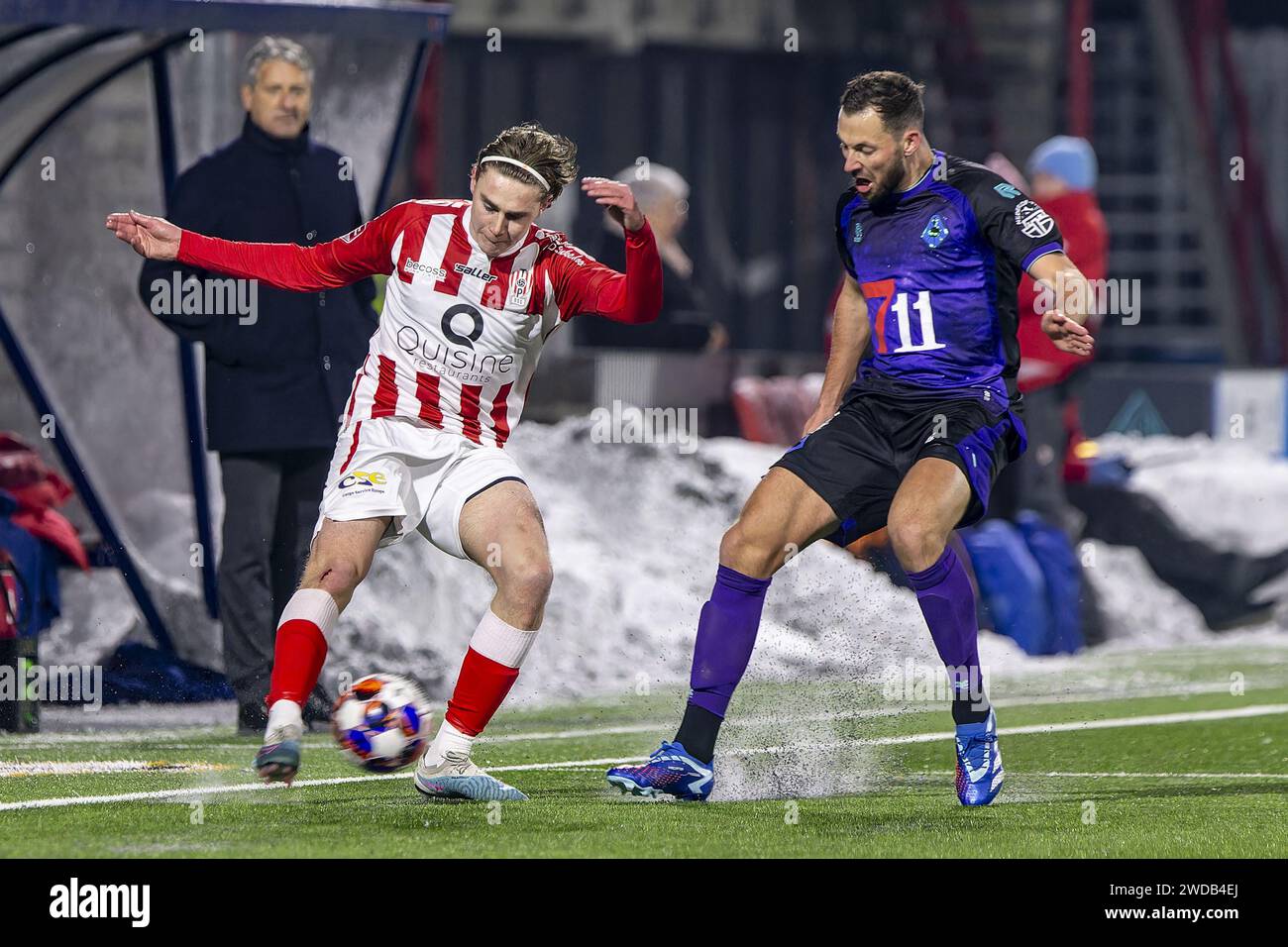 Oss, Nederland. 19th Jan, 2024. OSS, 19-01-2024, Frans Heesen Stadion, Stadium of TOP Oss, Dutch ...