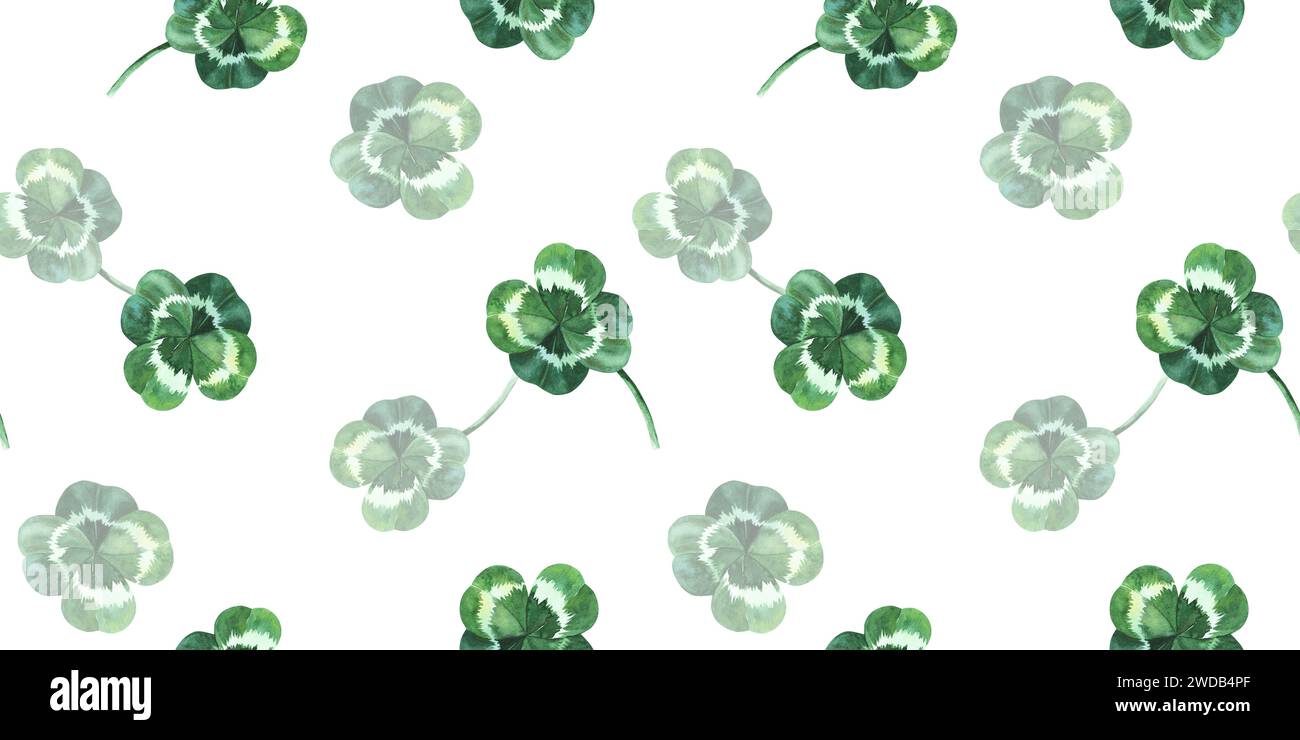 St. Patrick s day seamless pattern on white background. Nature ...