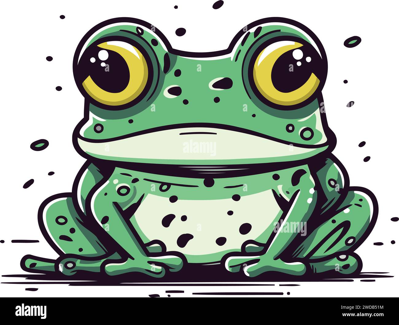 Frog cartoon vector illustration. Isolated on a white background Stock ...