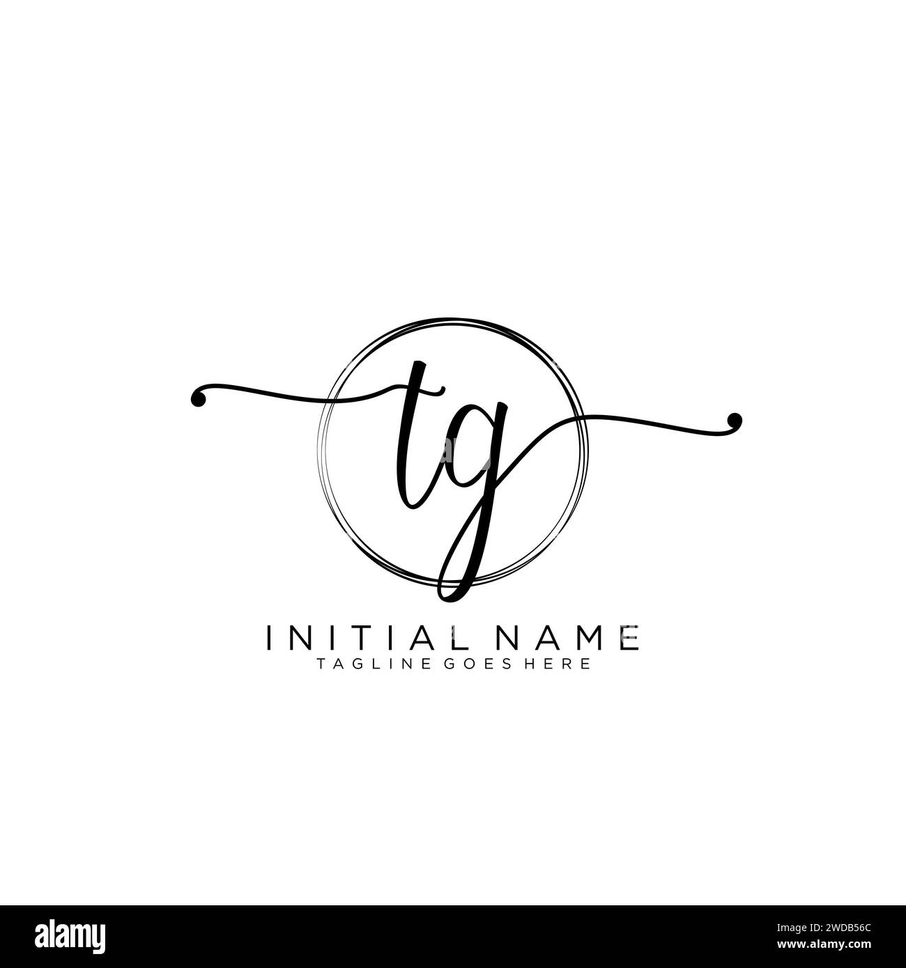 TG Initial handwriting logo with circle Stock Vector Image & Art - Alamy