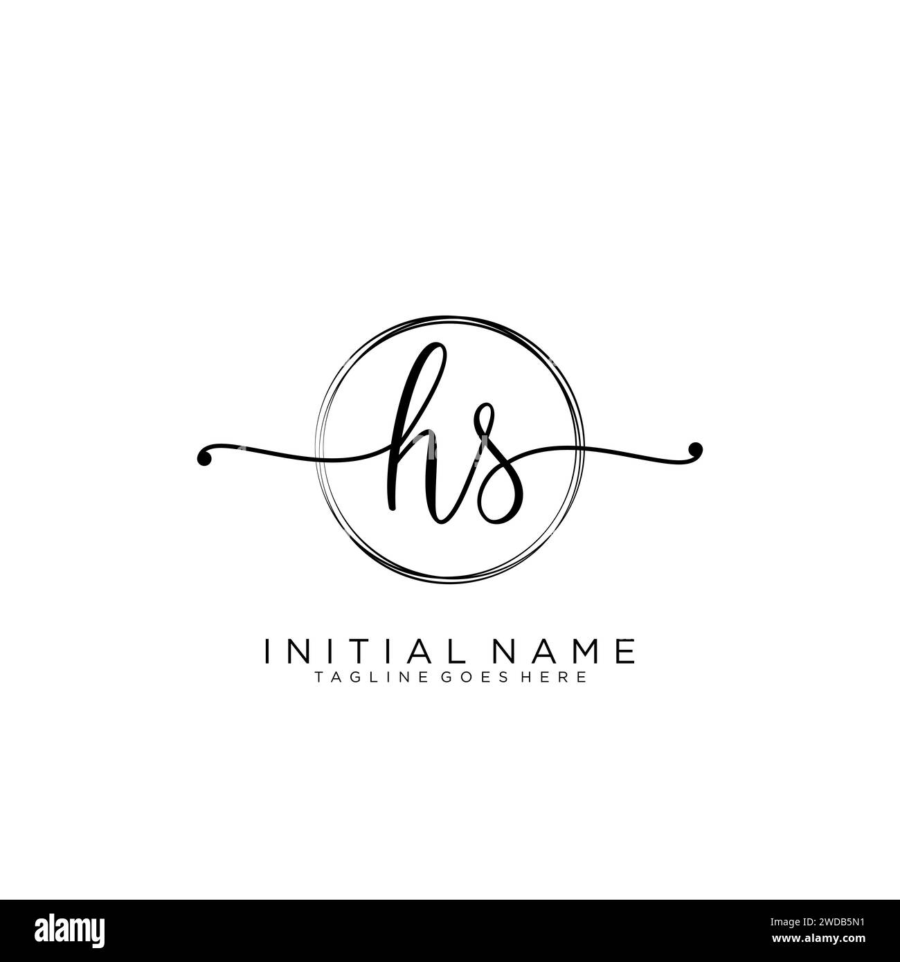 Letter hs logo Black and White Stock Photos & Images - Alamy