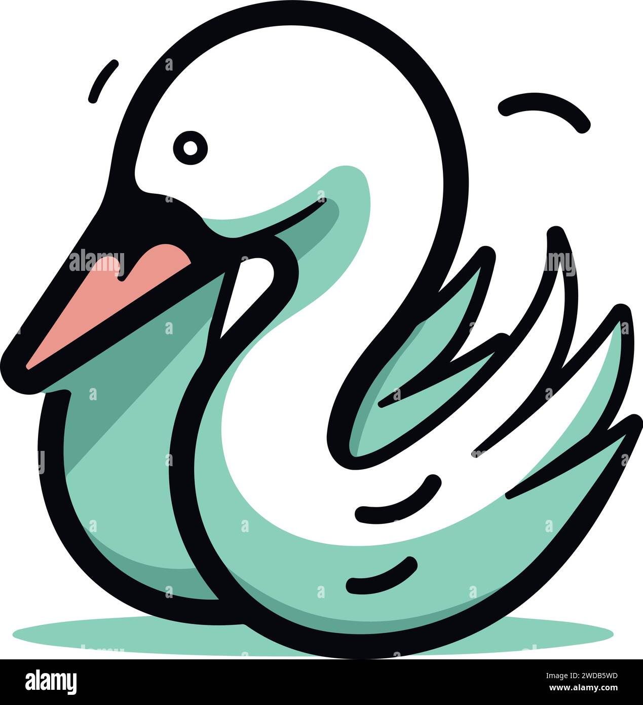 Swan cartoon Stock Vector Images - Alamy