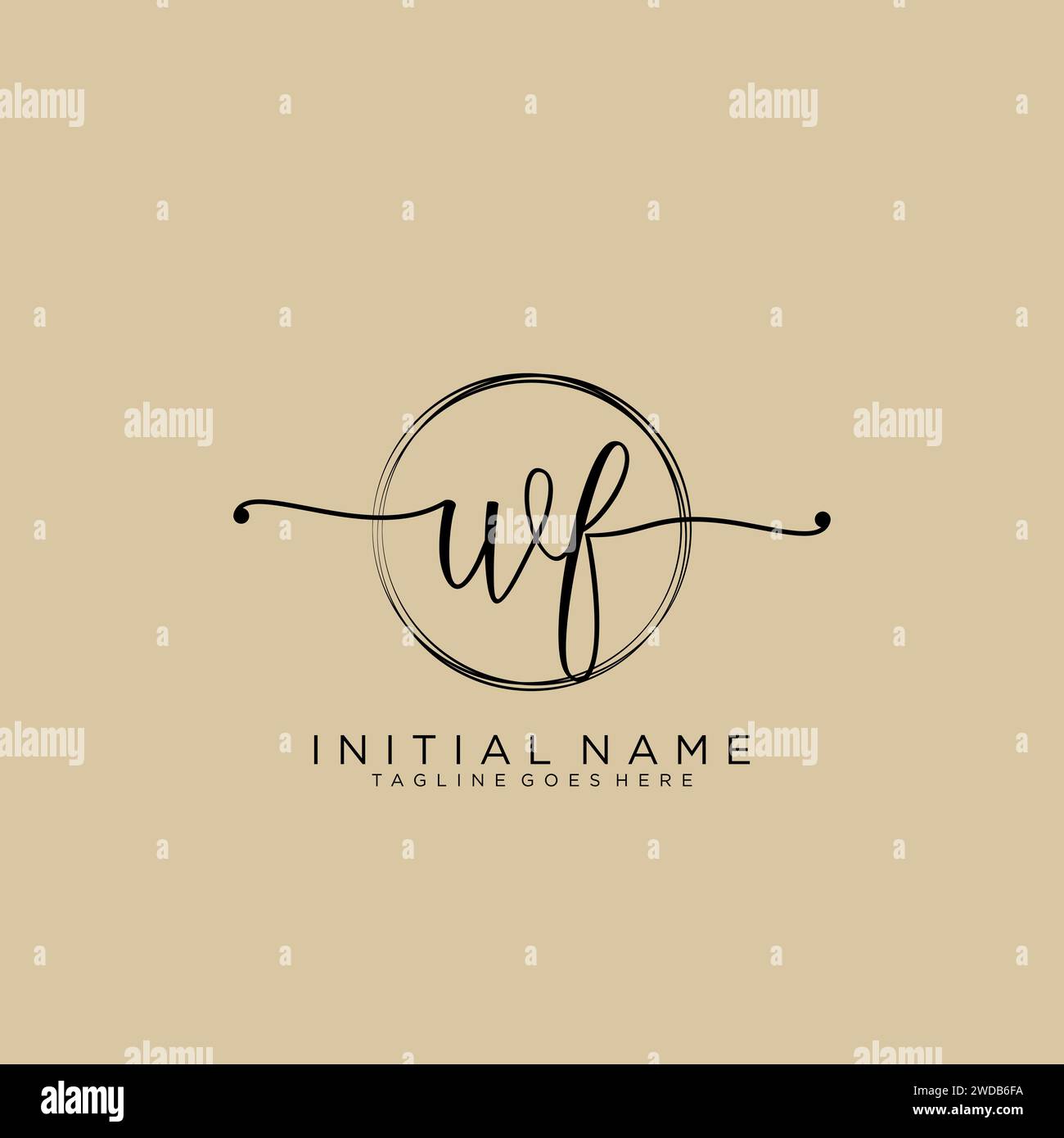 Initial wf logo hi-res stock photography and images - Alamy