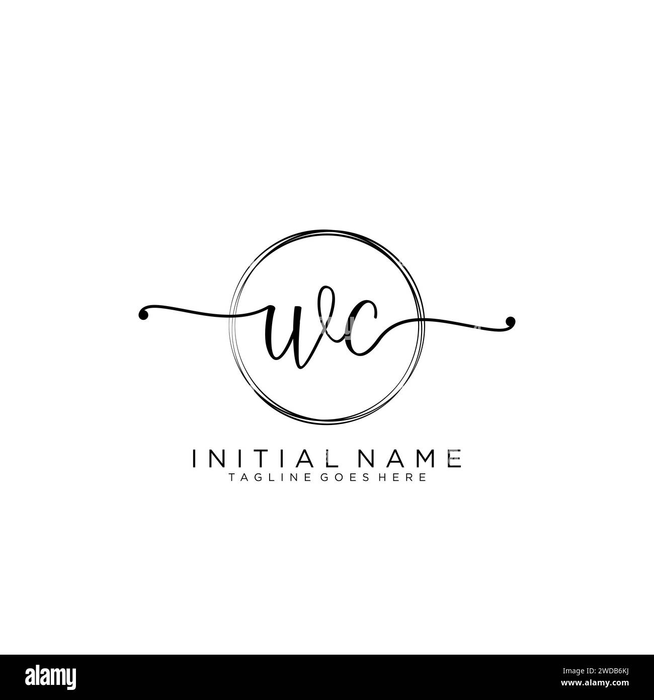 Initial wc logo hi-res stock photography and images - Alamy
