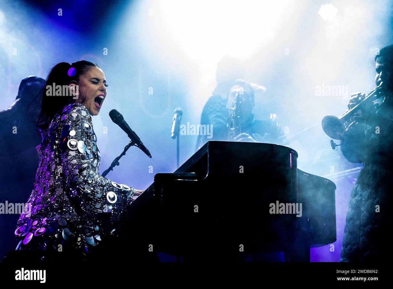 GRONINGEN - The Dutch singer and pianist Karsu during a performance at ...