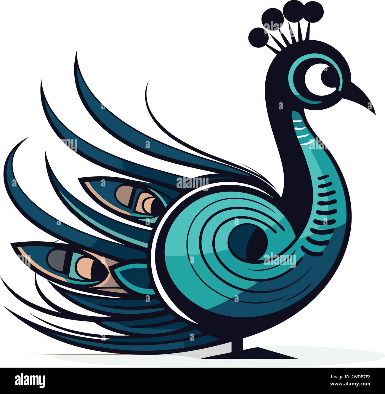 Peacock feathers with peacock eyes Stock Vector Images - Alamy