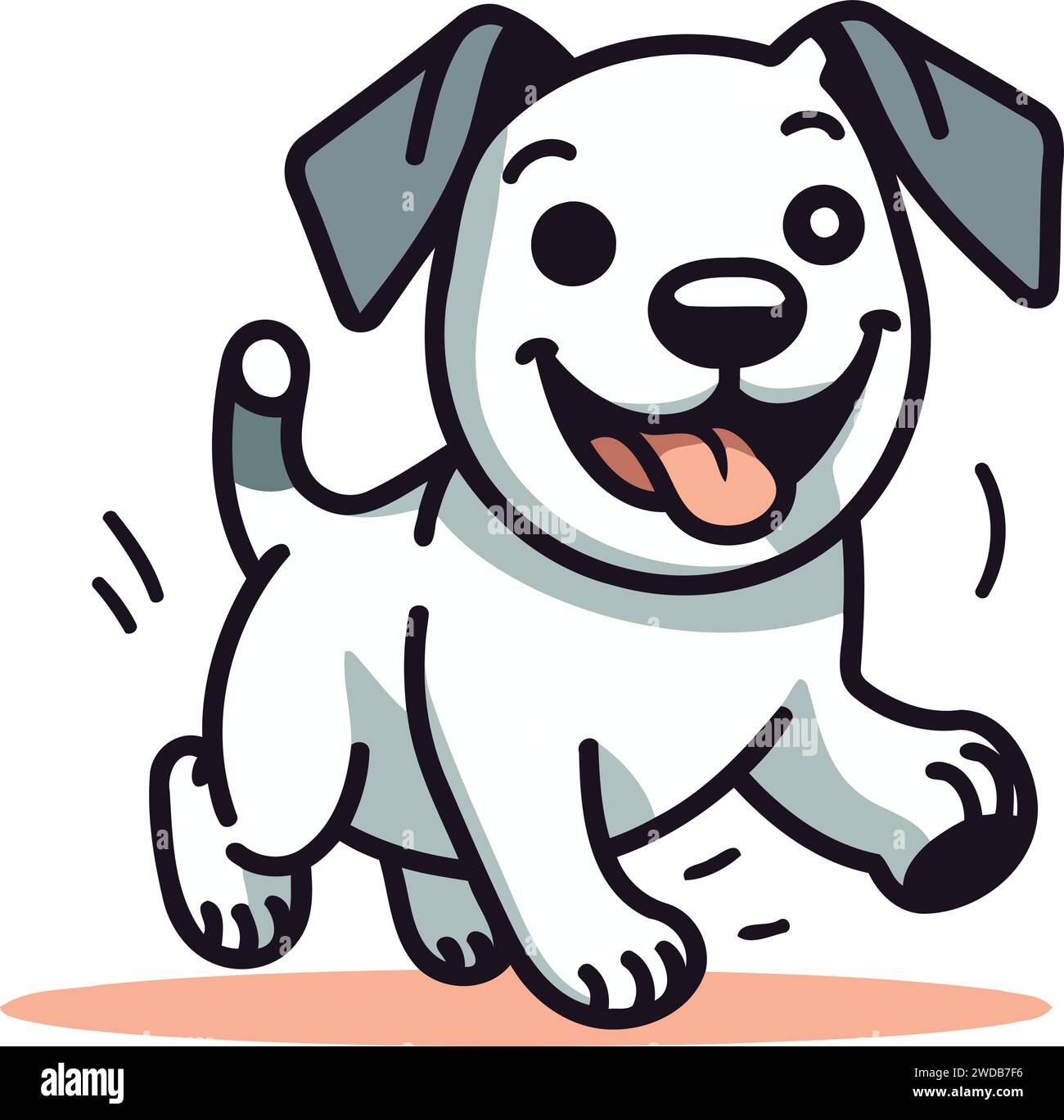 Cartoon illustration dog running on hi-res stock photography and images ...