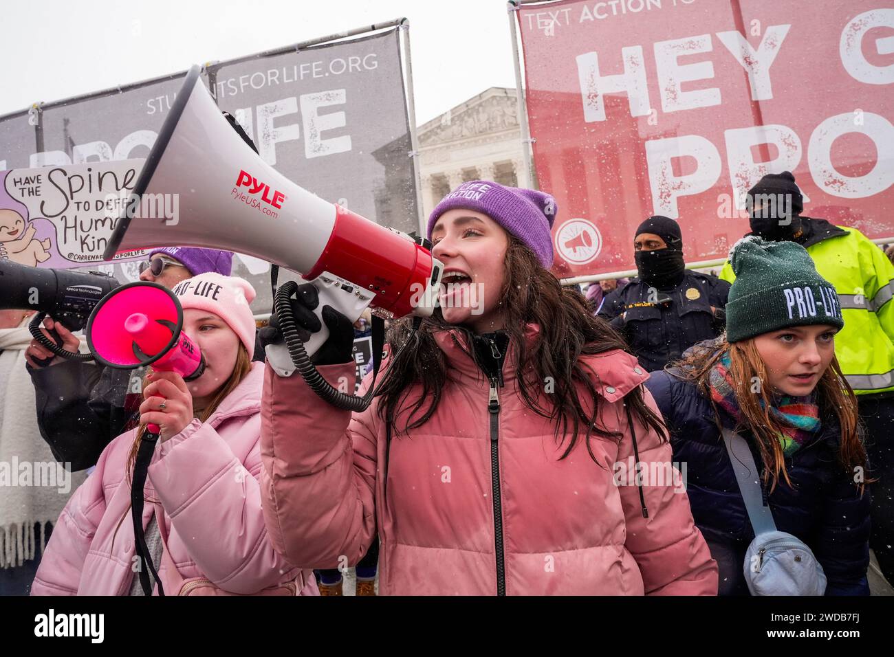Kaitlyn Ruch, 19, center, of Helena, Mont., the spokesperson of ...