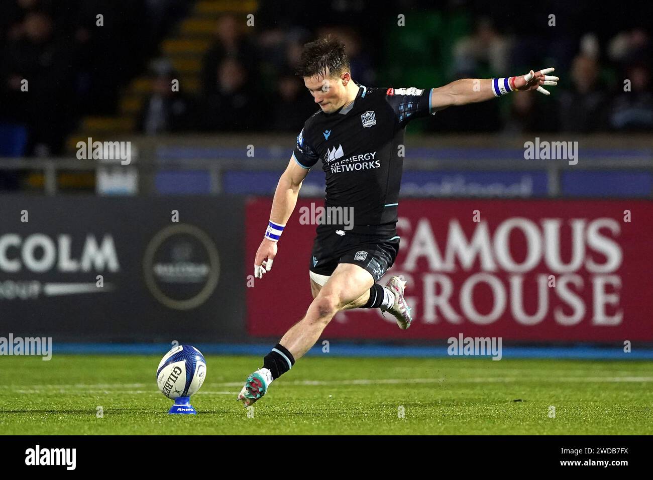 Glasgow Warriors' George Horne scores his side's first conversion of ...