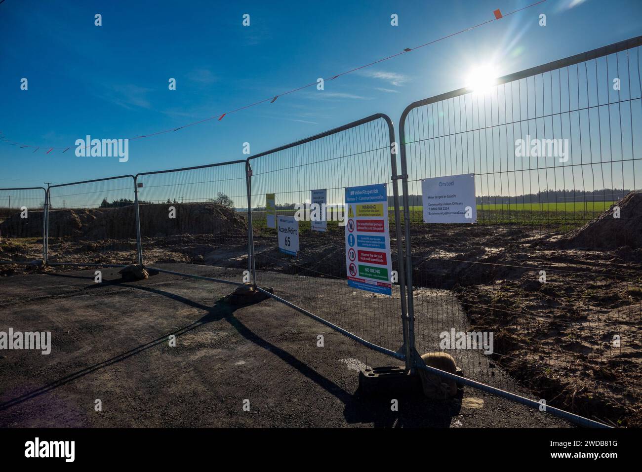 The Hornsea Three onshore cable corridor Stock Photo - Alamy