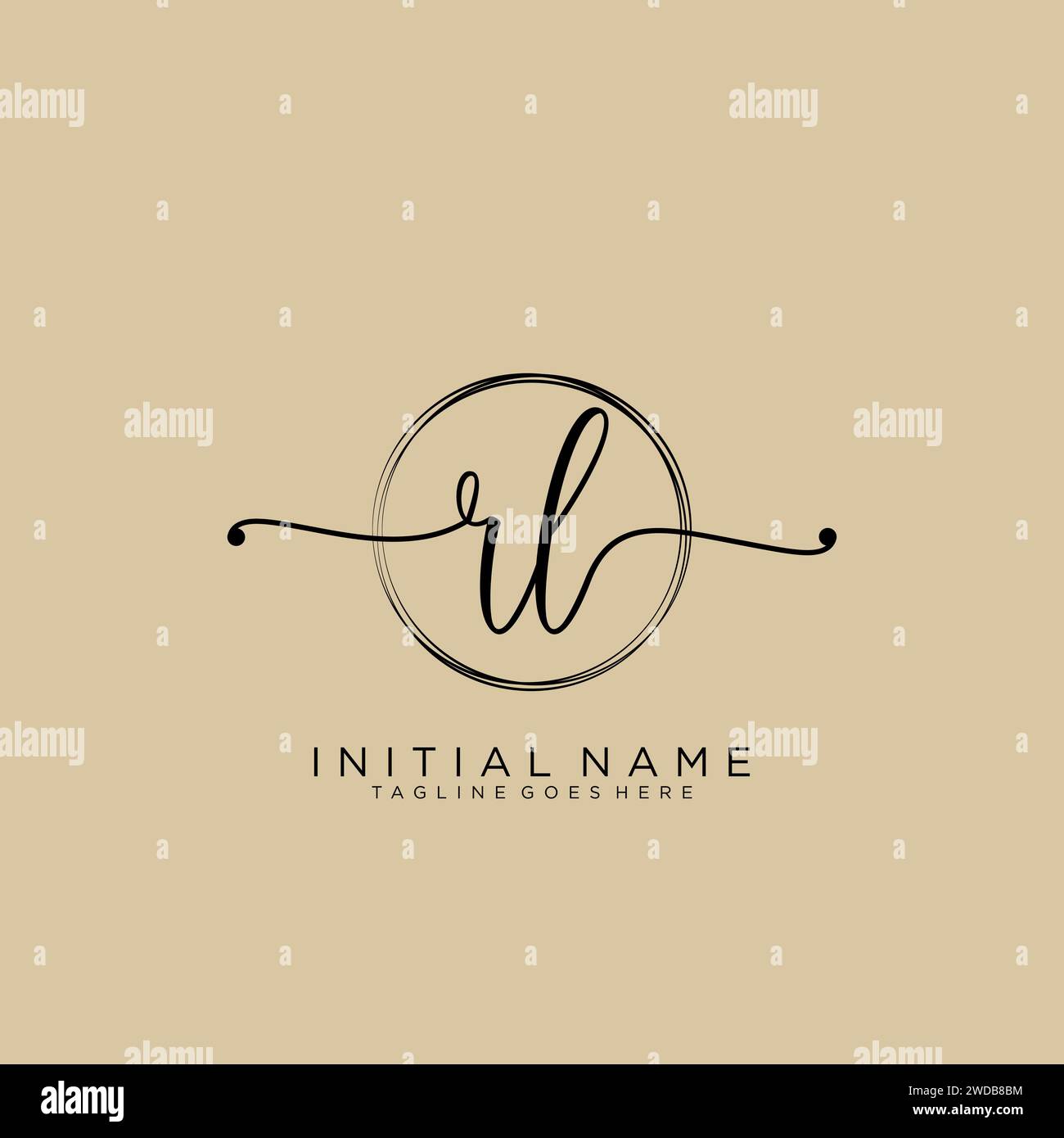 RL Initial handwriting logo with circle Stock Vector Image & Art - Alamy