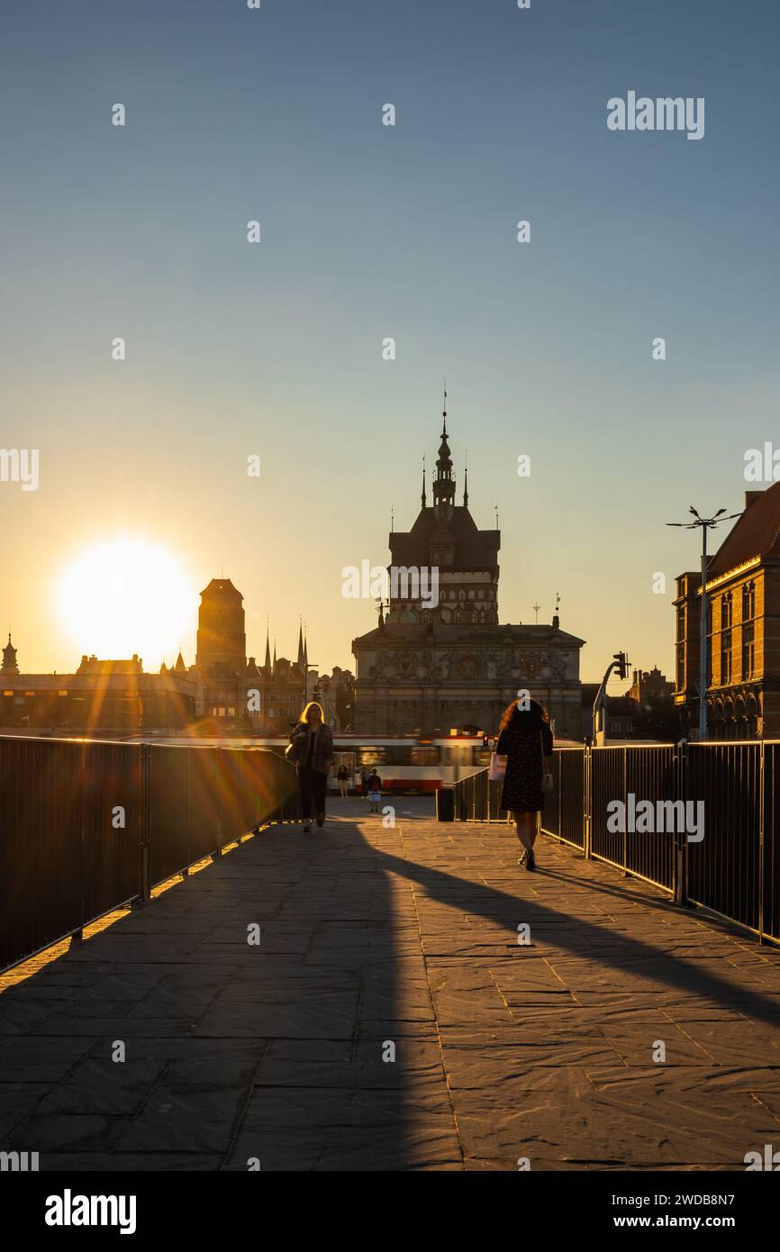 Gdansk, Poland - September 6 2023: Beautiful view to morning sunrise ...