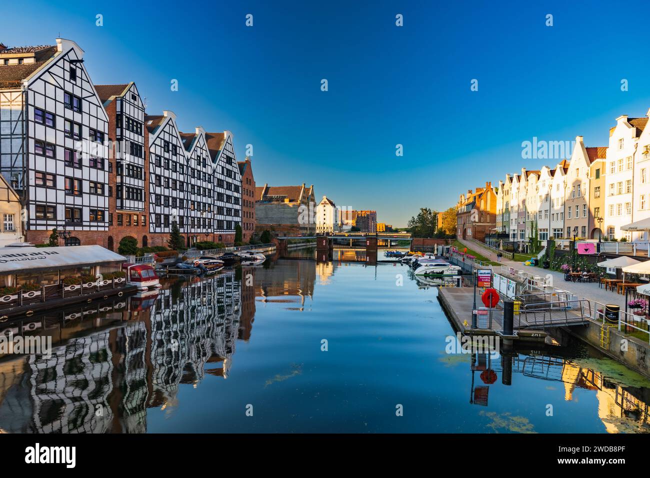 Gdansk, Poland - September 6 2023: Beautiful morning cityscape of old ...
