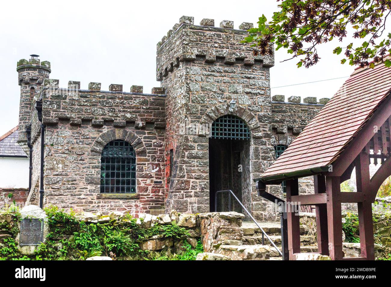Casle style small church Stock Photo - Alamy
