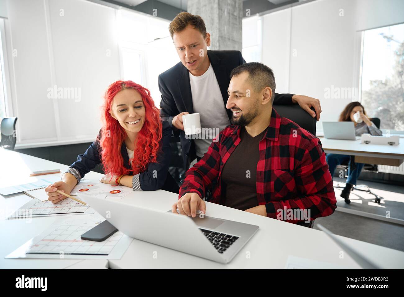 Female entrepreneur partners checking hi-res stock photography and ...