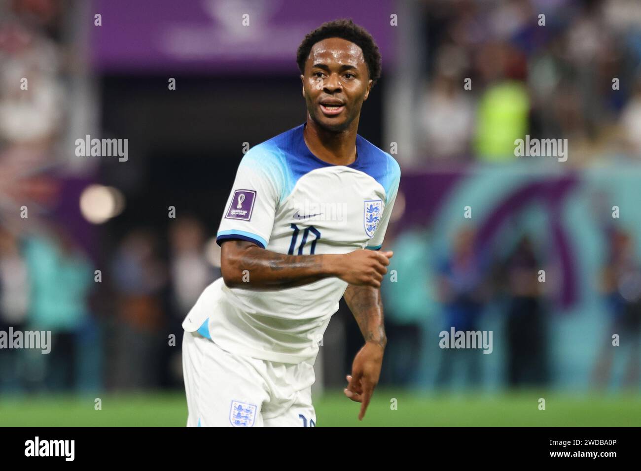 Raheem Sterling of England seen in action during the FIFA World Cup Qatar 2022 Final match ...