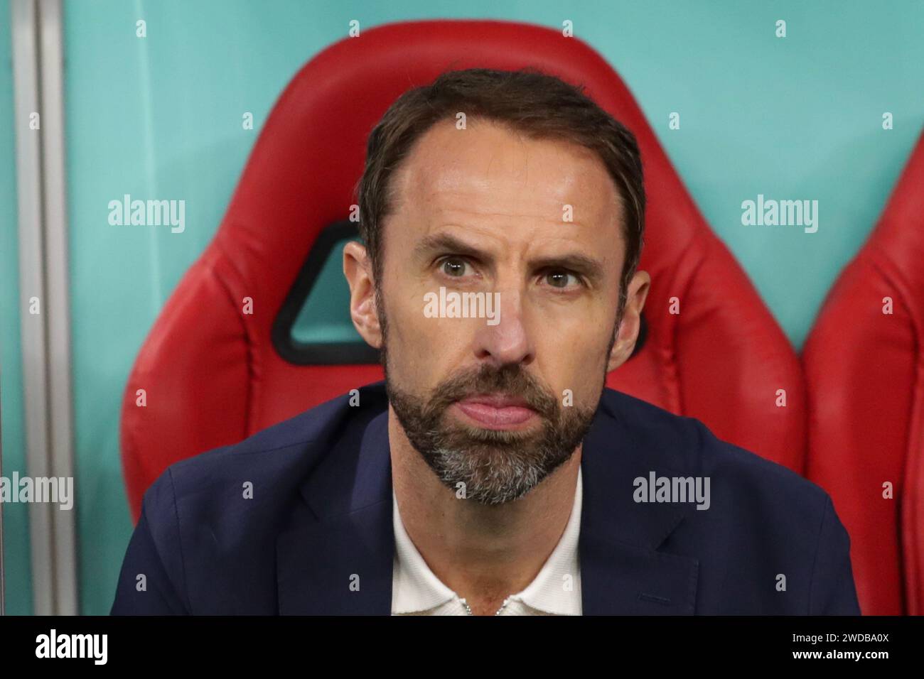 Coach Gareth Southgate of England seen in action during the FIFA World ...