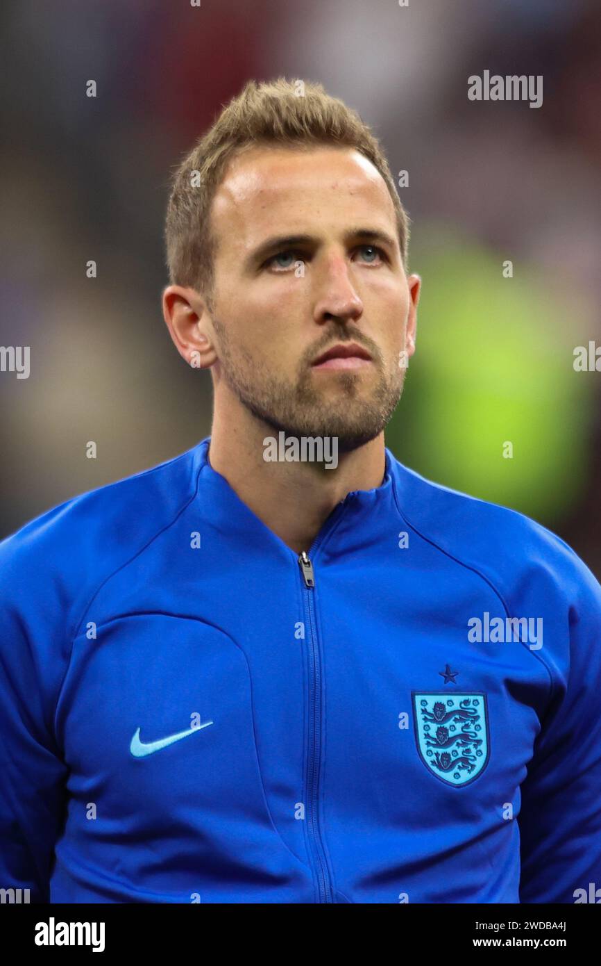 Harry Kane of England seen in action during the FIFA World Cup Qatar 2022 Final match between ...