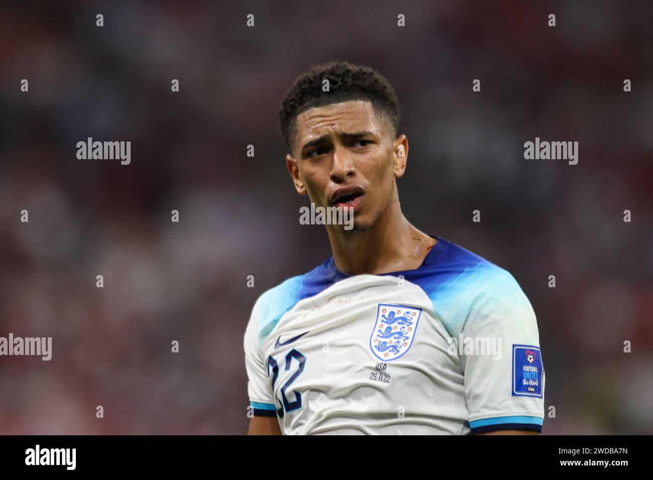 Jude Bellingham of England seen in action during the FIFA World Cup Qatar 2022 Final match ...