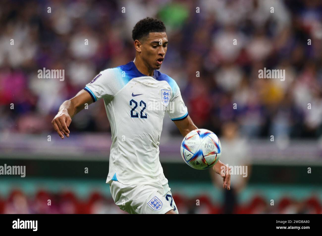 Jude Bellingham of England seen in action during the FIFA World Cup Qatar 2022 Final match ...