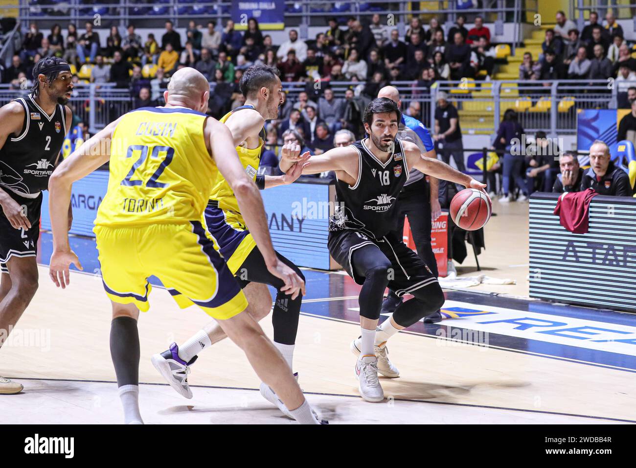 Turin, Italy. 19th Jan, 2024. #18 Marco Mollura (Trapani Shark) during ...