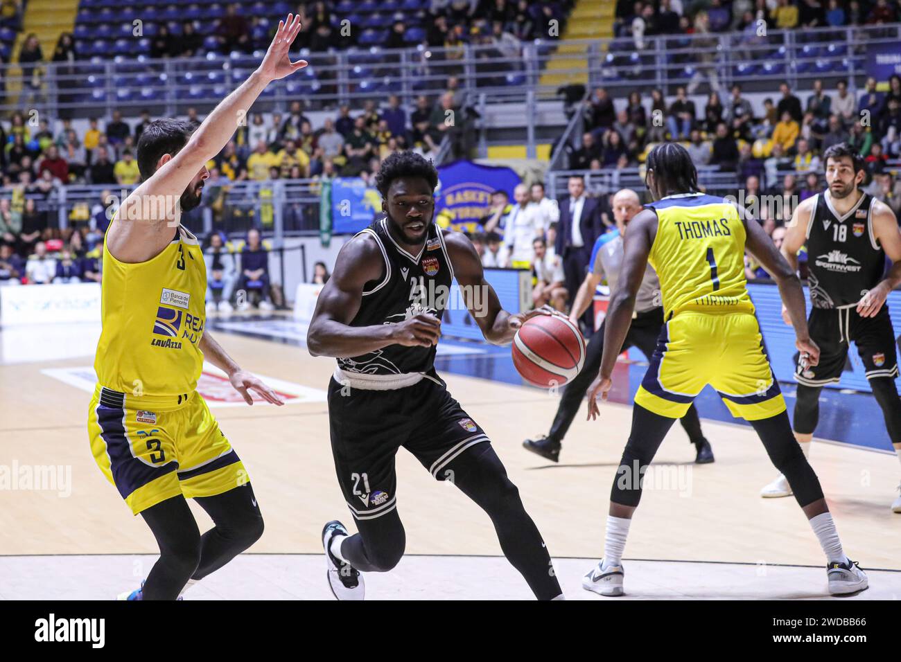 Turin, Italy. 19th Jan, 2024. #21 Joseph Yantchoue Mobio (Trapani Shark ...