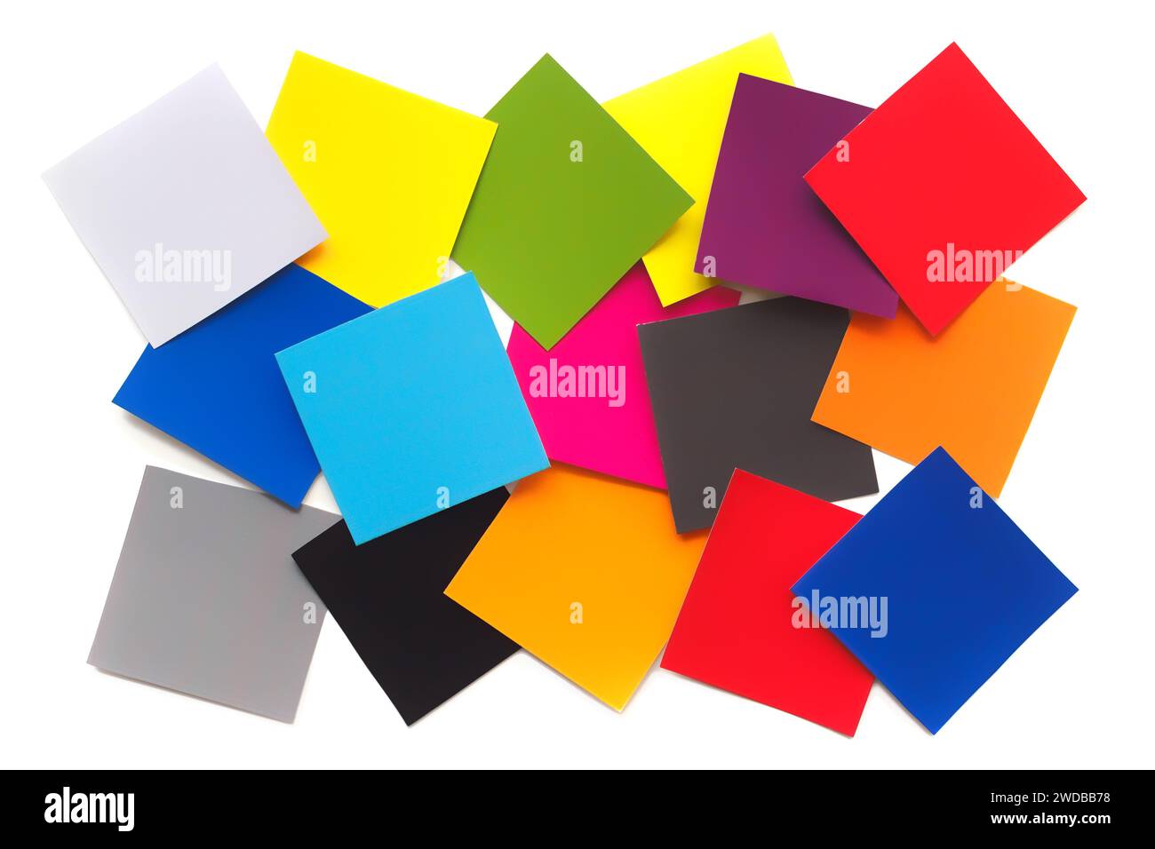 The Set Of Color Swatches Printed On Paper. Heap Of The Solid Color ...