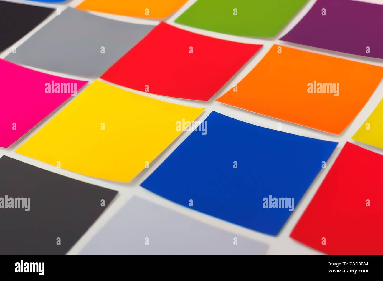 The Printed Paper Color Swatches. Color Combination Process With ...