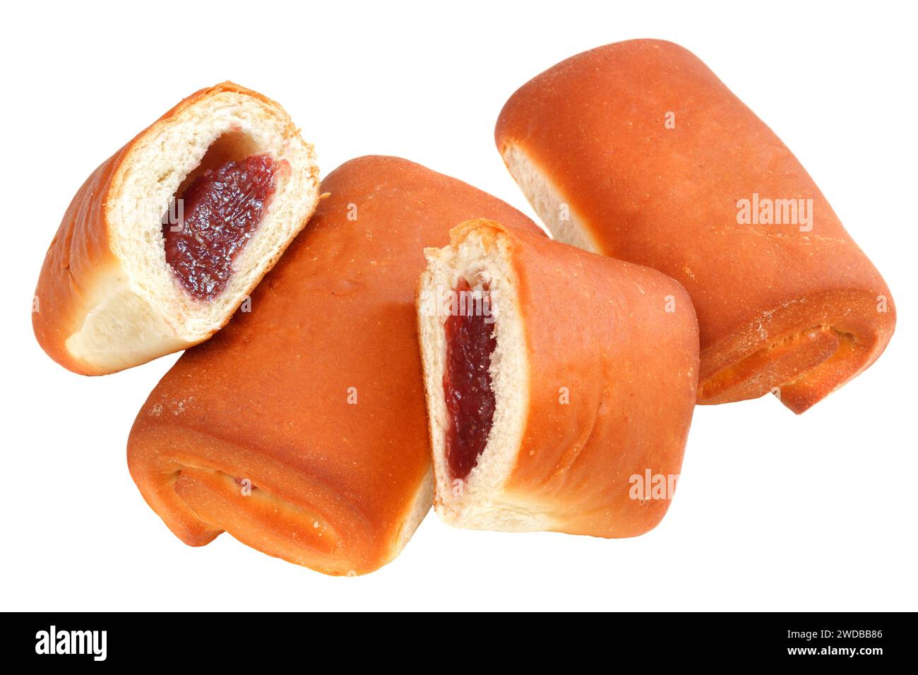 Patty Pie With Fruit Jam Filling. Stuffed Sweet Pastry On White ...