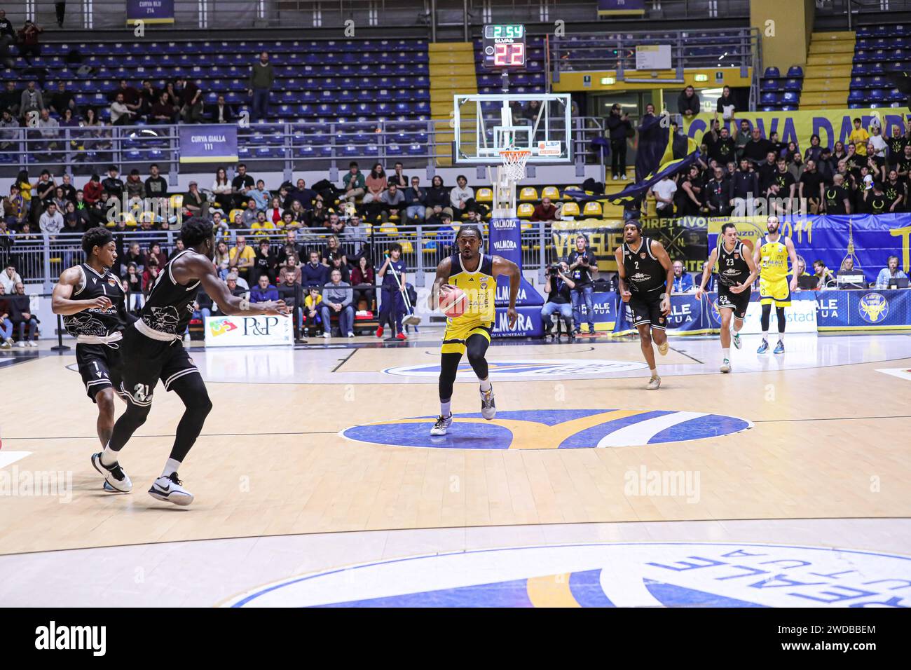 Turin, Italy. 19th Jan, 2024. # 1 Donte Thomas (Reale Mutua Basket ...