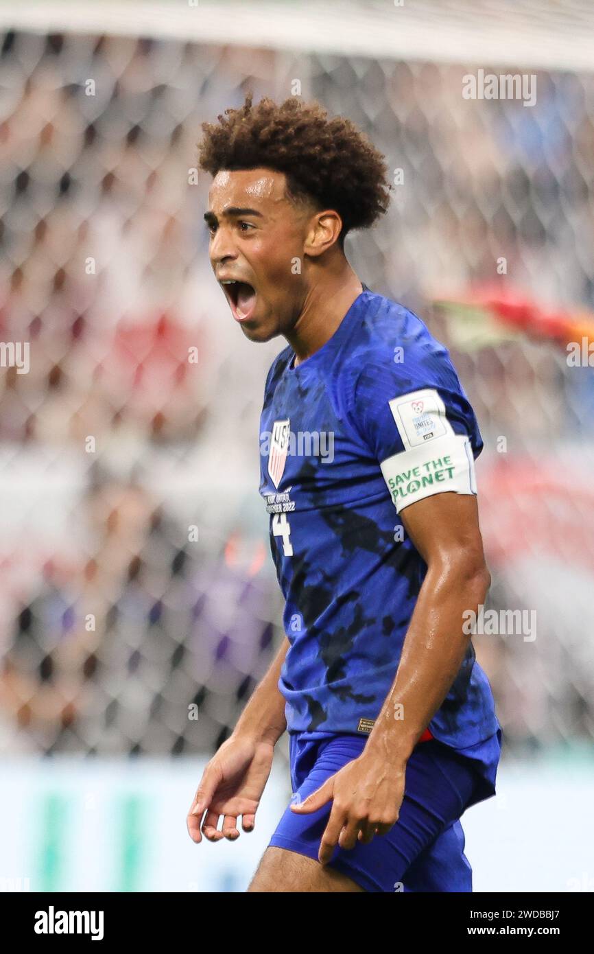 Qatar, Qatar. 25th Nov, 2022. Tyler Adams of USA seen in action during ...