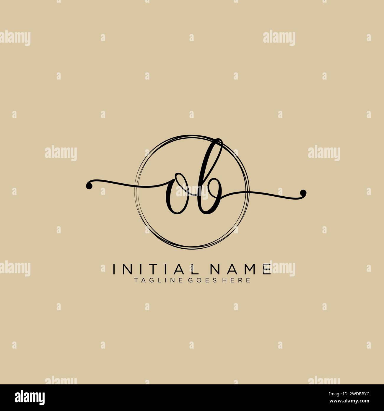 Initial ob Stock Vector Images - Alamy