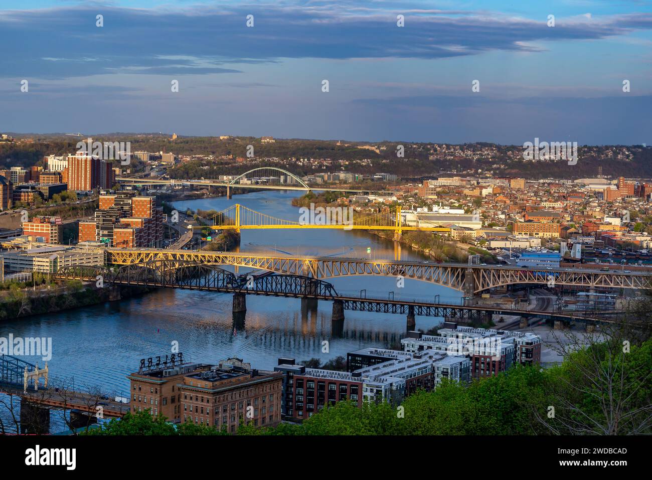 Pittsburgh, Pa. downtown skyline. Three rivers city Stock Photo - Alamy
