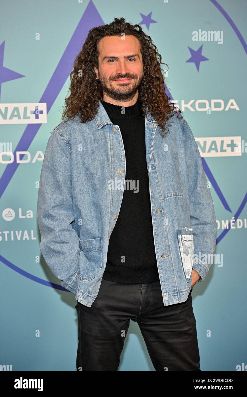 Maxime Musqua attending the screening of the movie 14 Jours Pour Aller ...