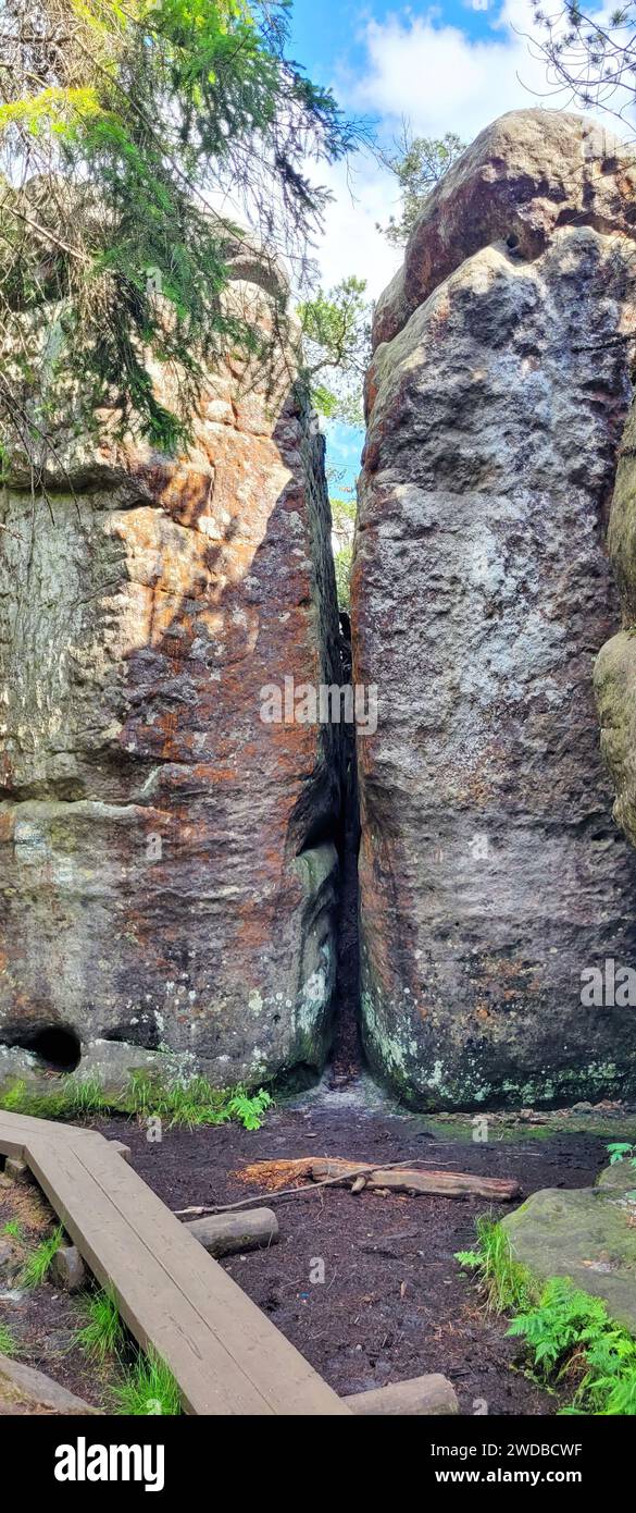 huge stone blocks of rock or rock have grown like two twin brothers ...