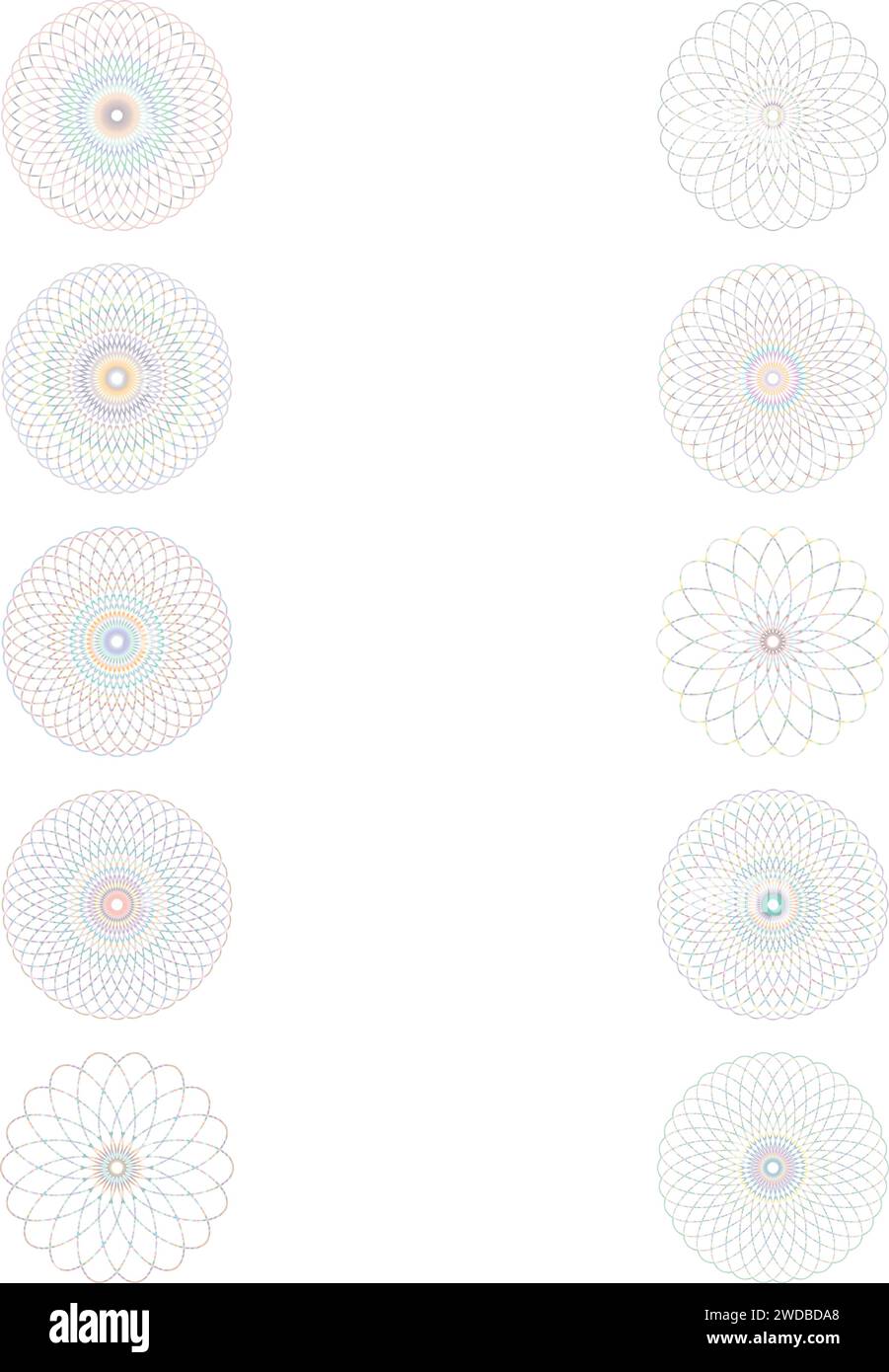 An abstract cut out transparent iridescent oval gradient star shape ...
