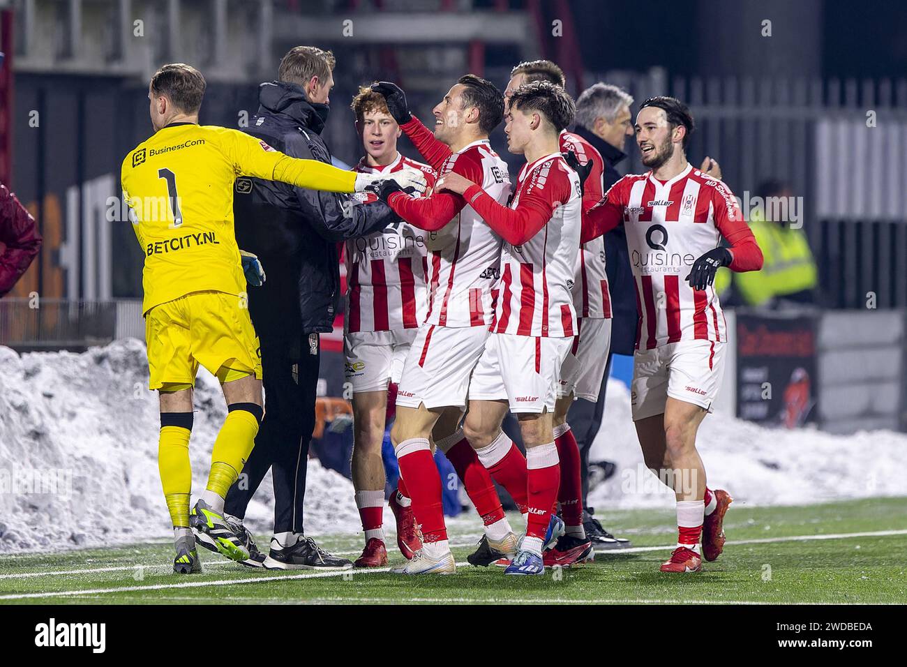 Oss, Nederland. 19th Jan, 2024. OSS, 19-01-2024, Frans Heesen Stadion, Stadium of TOP Oss, Dutch ...