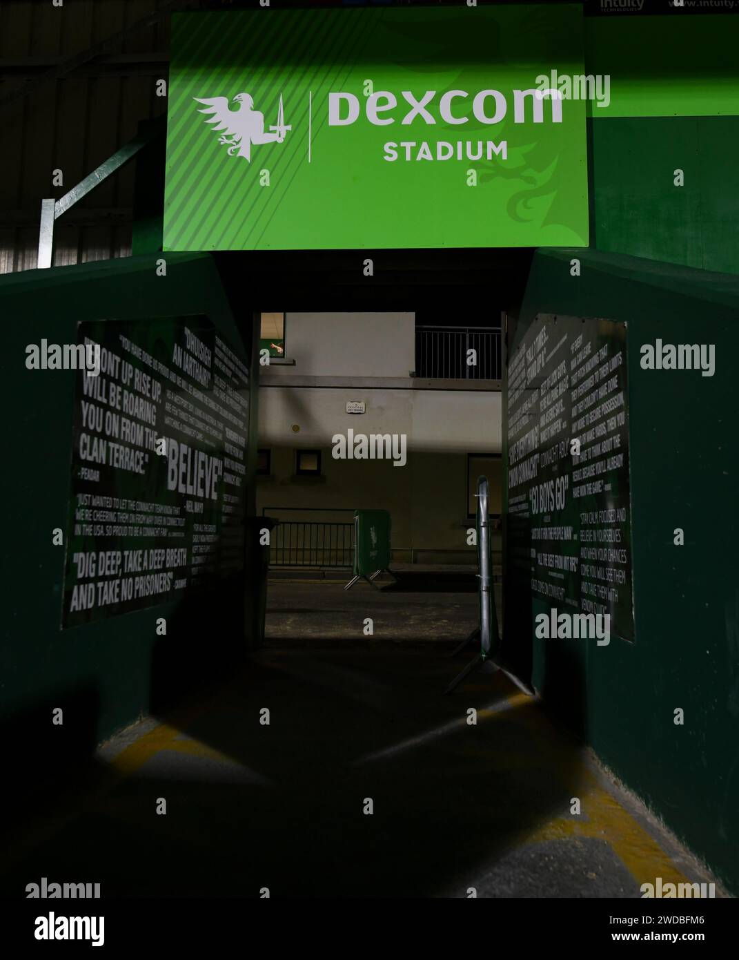 Galway, Ireland. 19th Jan, 2024. Dexcom branding prior to the start of ...