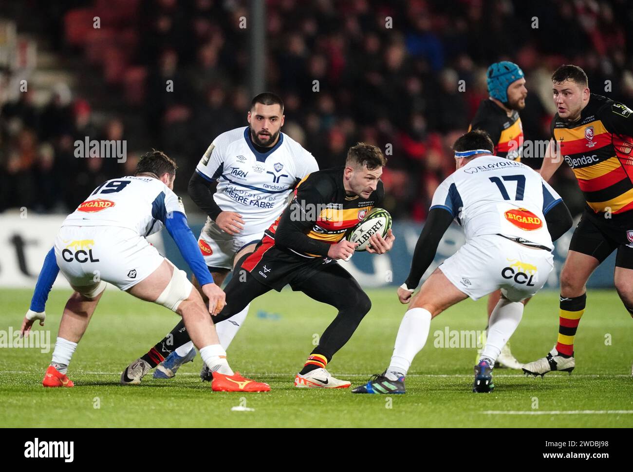 Gloucester's Jonny May on the ball during the EPCR Challenge Cup match ...
