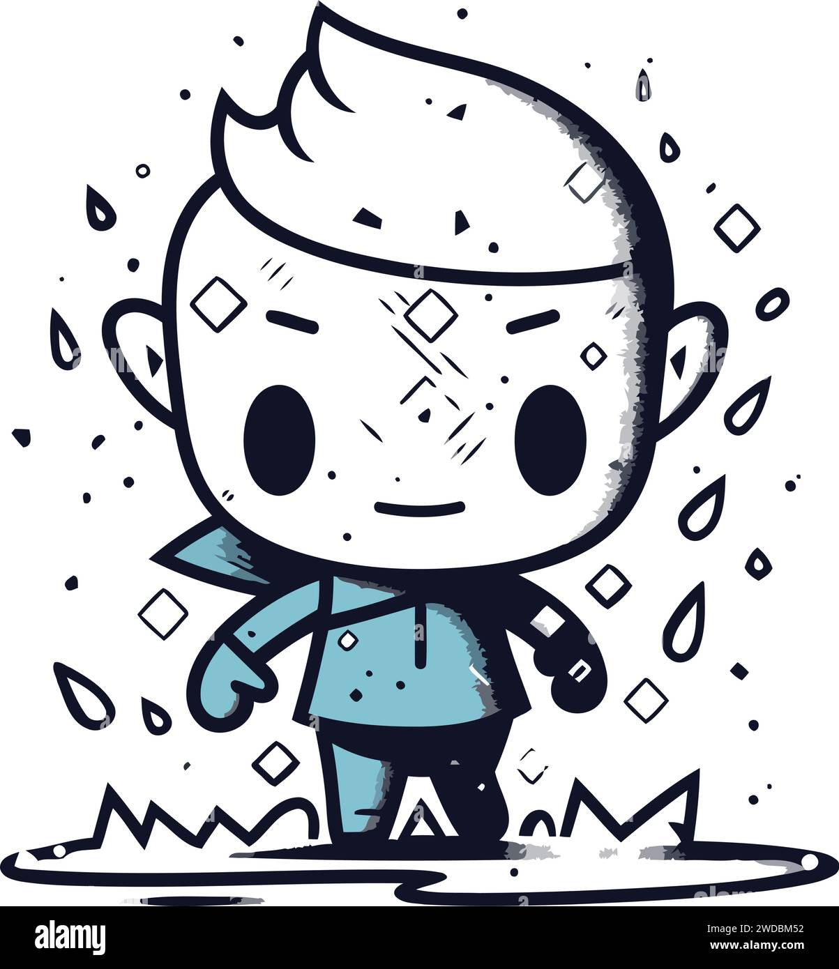 Raindrop cartoon character Stock Vector Images - Alamy