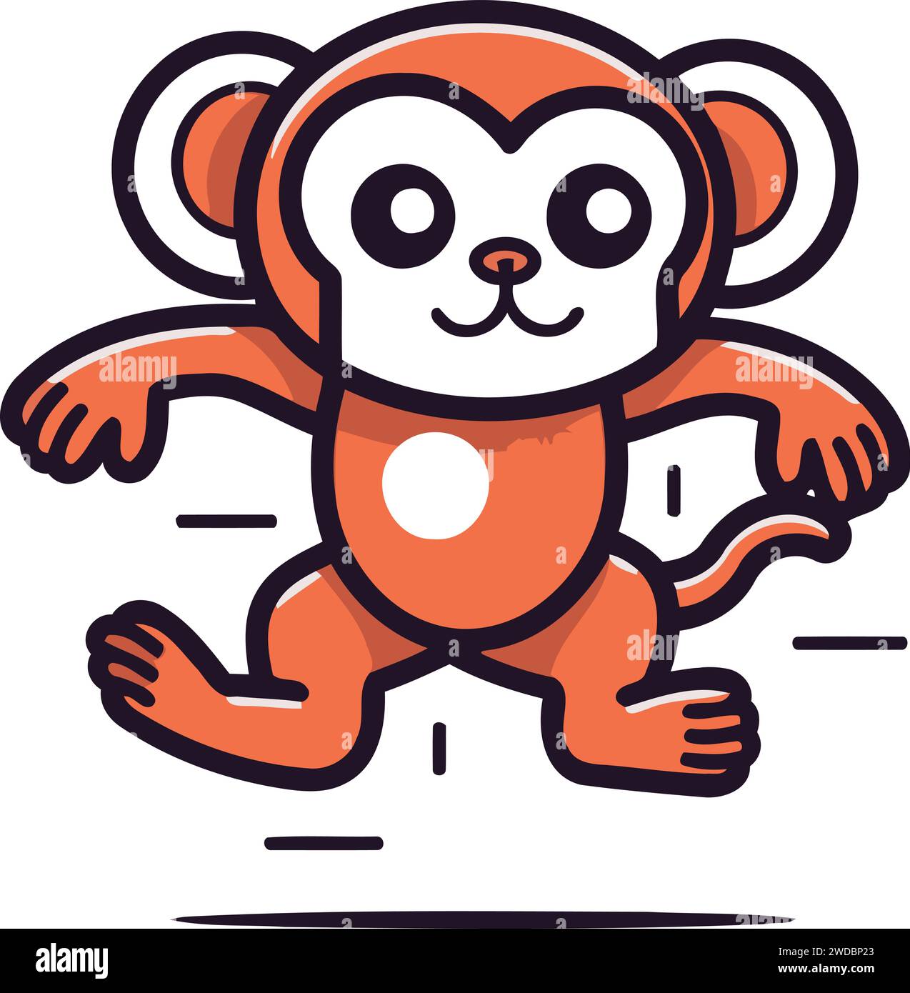 Monkey running Stock Vector Images - Alamy