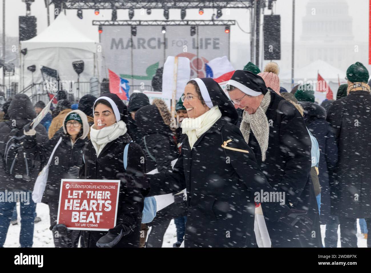 Washington, District Of Columbia, USA. 19th Jan, 2024. Nuns laugh at ...