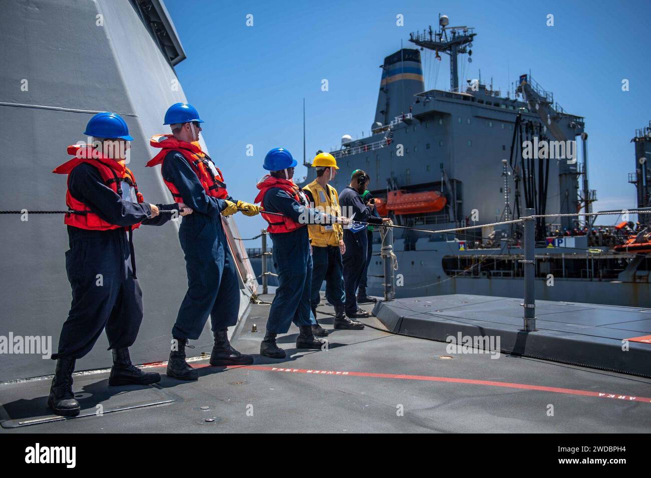 220714YN807-1077 - USS Michael Monsoor conducts replenishment-at-sea ...